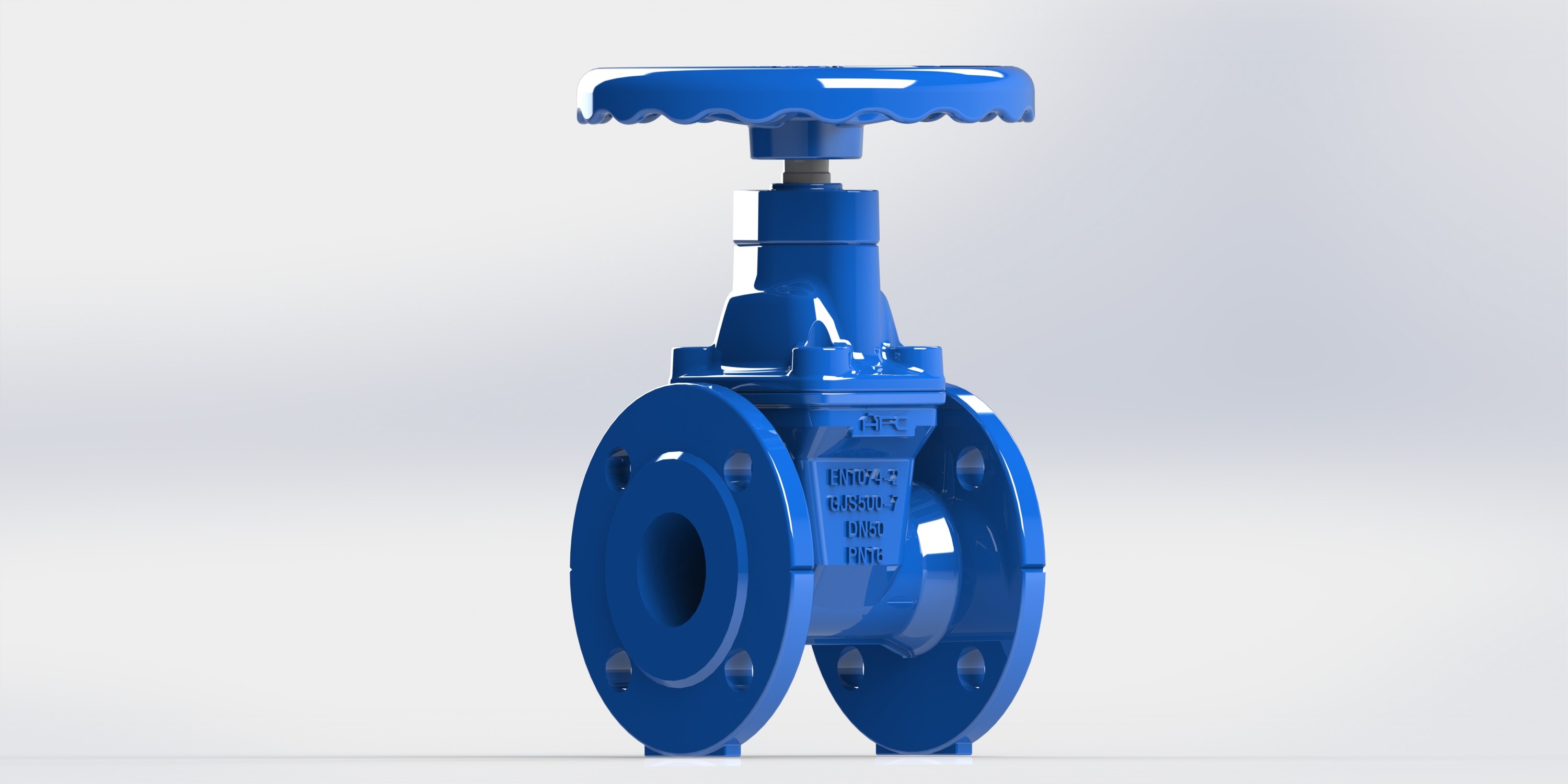 Flange Type Resilient Seated Gate Valve Handwheel Operated Available ...