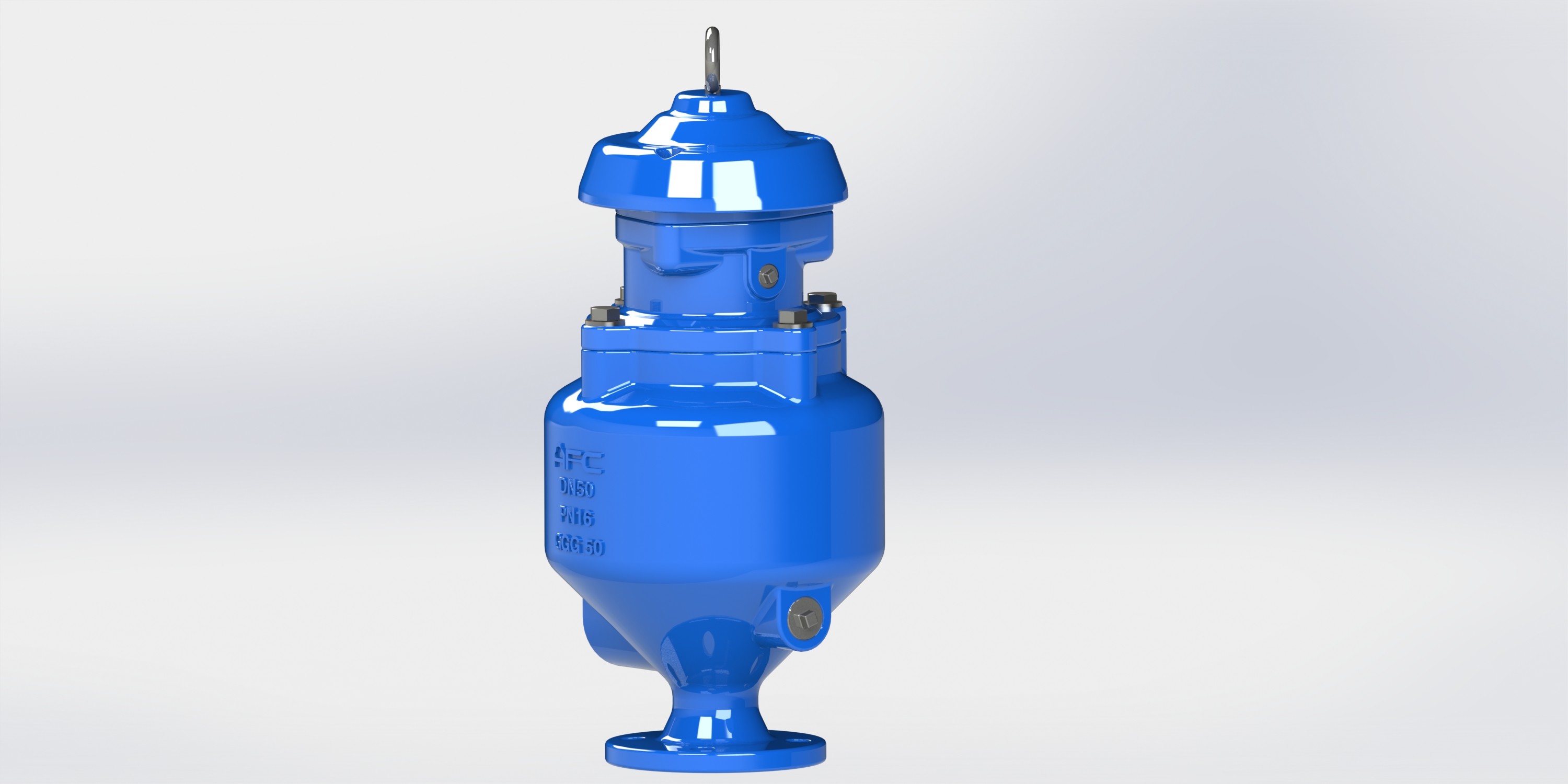 Triple Function Blue Sewage Air Release Valve For Sewage Water System