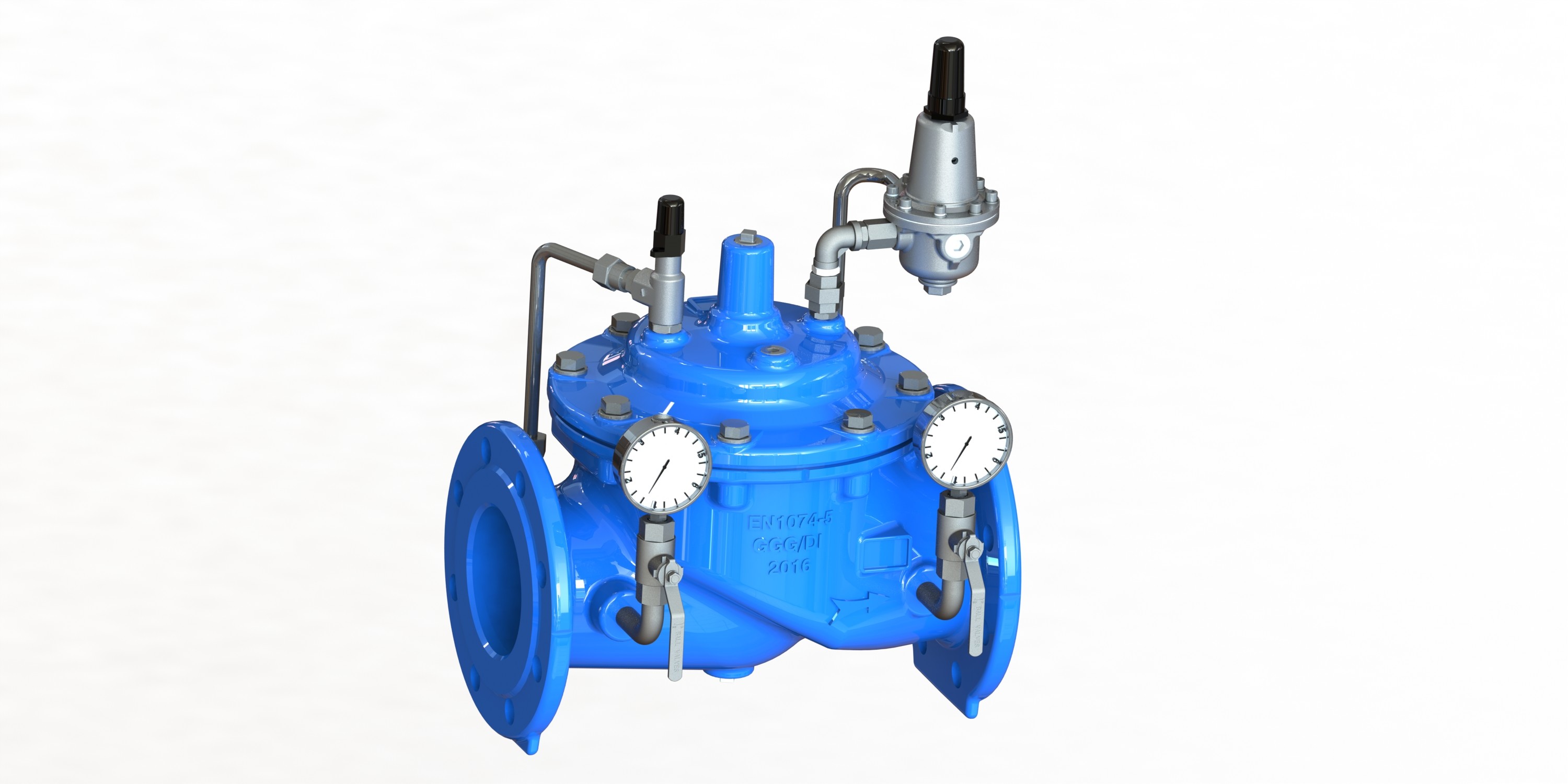 Epoxy Coated A200 Water Pressure Reducing Valve With GGG50 Materials