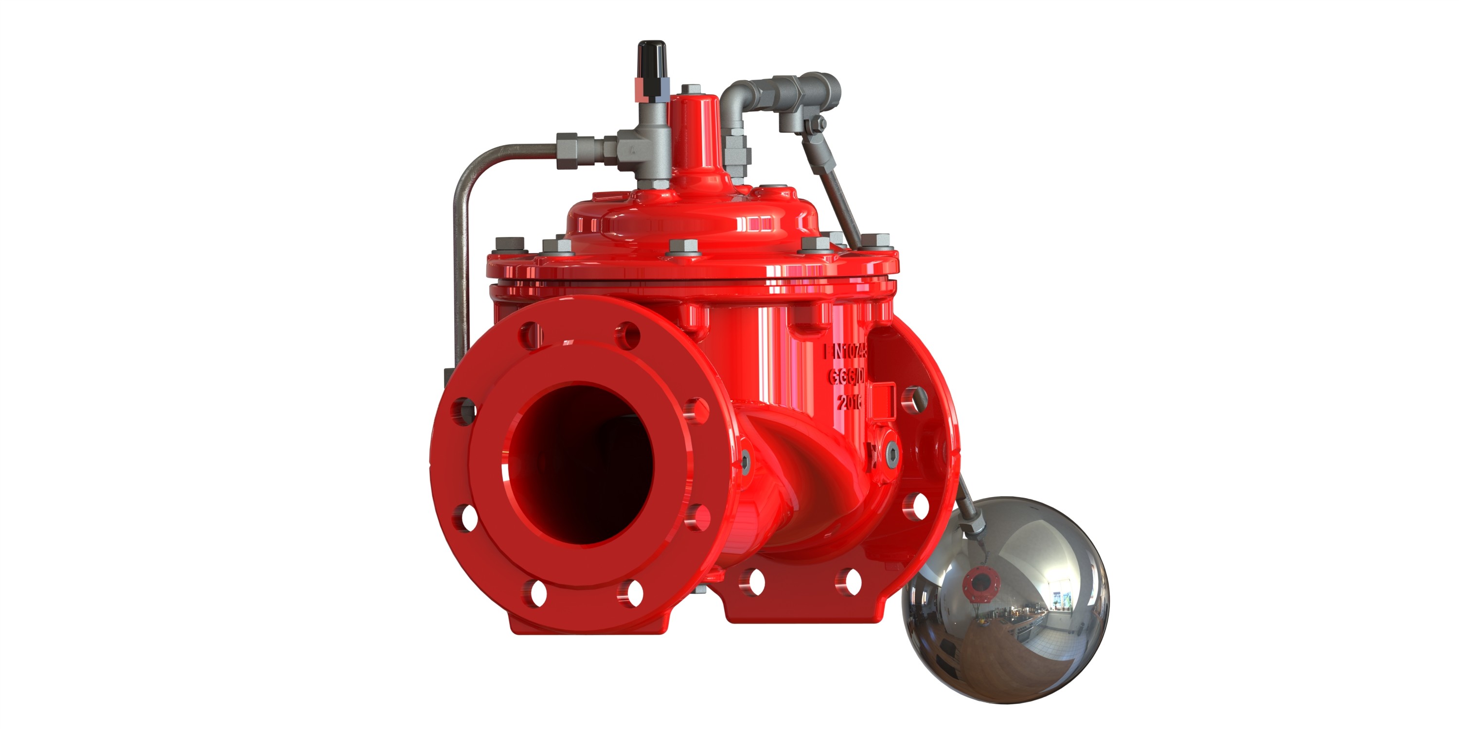 Red Remote Float Control Valve With Stainless Steel Trim Material