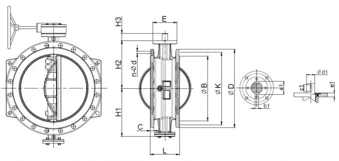 Stainless Steel Disc Ring Double Eccentric Butterfly Valve Wore Gear ...